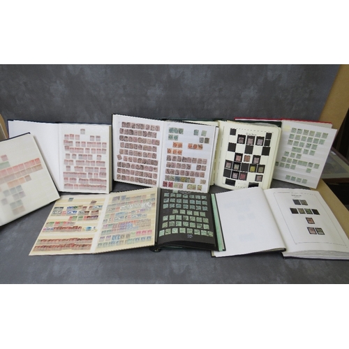 EIGHT STAMP ALBUMS / STOCK BOOKS, containing British stamps, to include ...