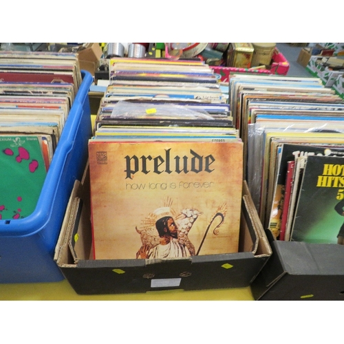 Three trays of LP records
