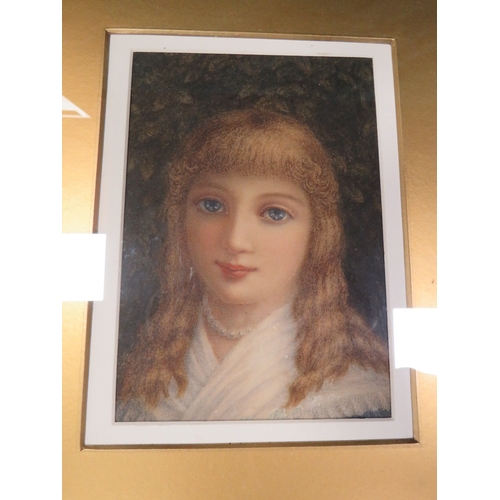 A 19TH CENTURY PRE-RAPHAELITE STYLE PORTRAIT STUDY OF A YOUNG LADY ...