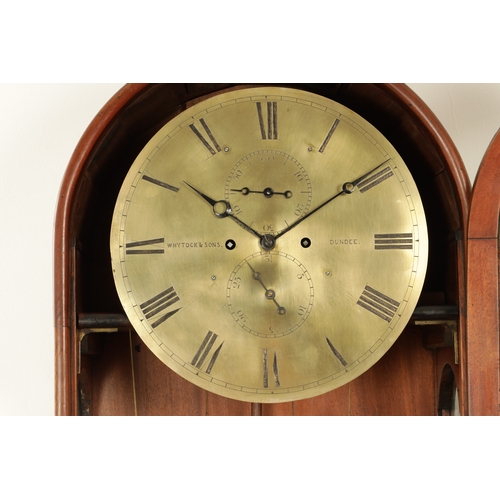 WHYTOCK & SONS. DUNDEE. A MID 19TH CENTURY MAHOGANY DOMESTIC WALL ...