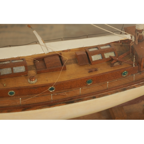 A 20TH CENTURY MODEL OF A SAILING YACHT "THE COLLENA" bearing plaque ...