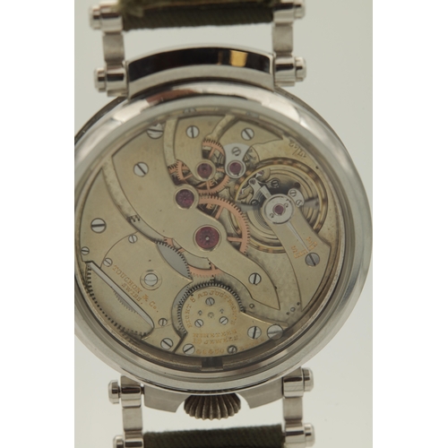 A GENTLEMAN'S STAINLESS STEEL TOUCHON (SWISS) WRISTWATCH WITH POCKET ...