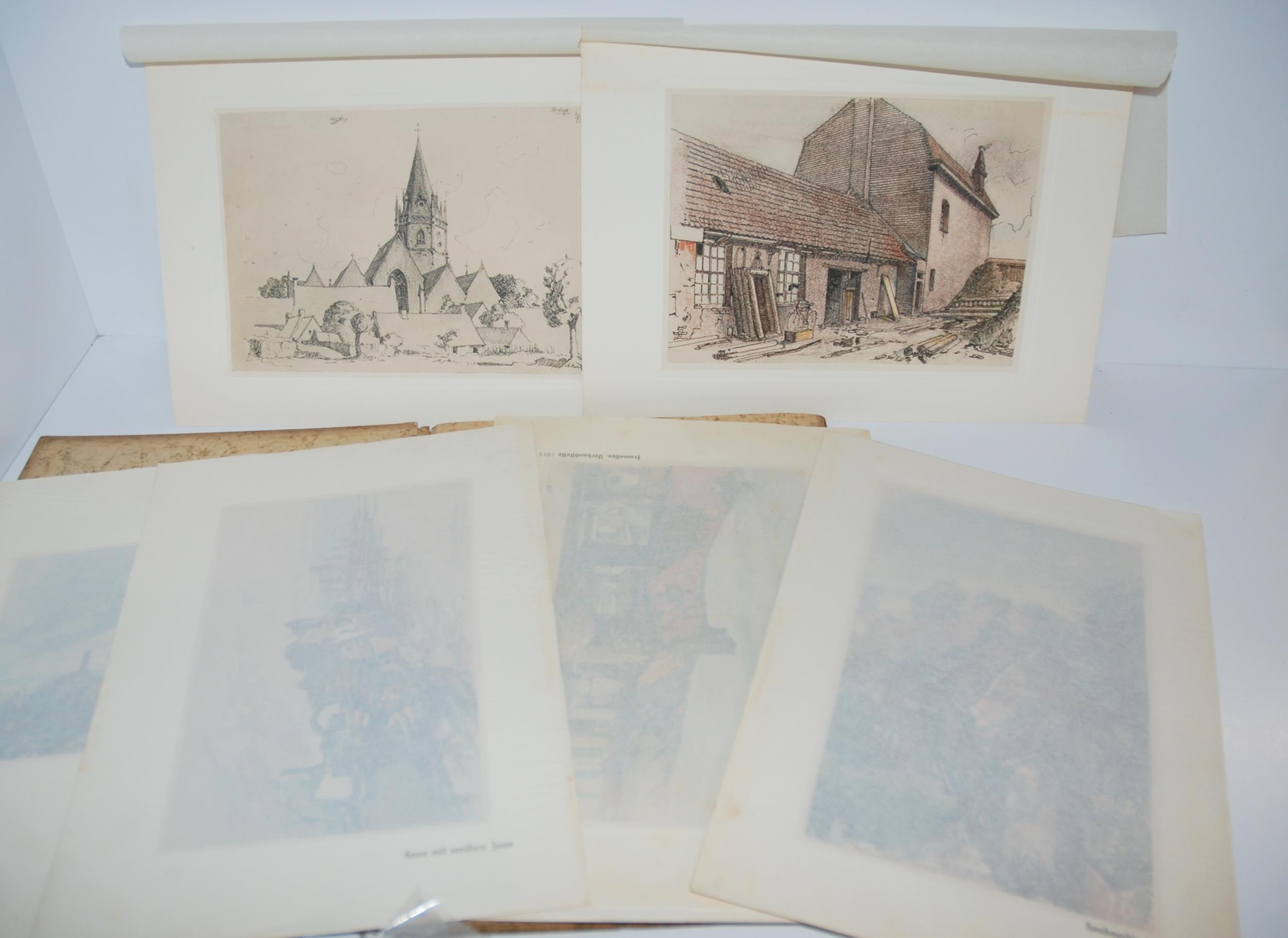 Adolf Hitler Aquarelle seven facsimiles paintings by Hitler ...