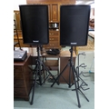 A pair of Sound Lab P115C speakers on stands, Sound Lab G742BB mixing ...