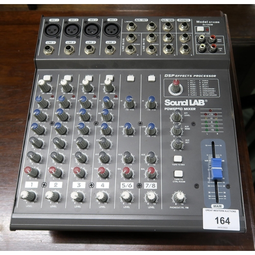 A pair of Sound Lab P115C speakers on stands, Sound Lab G742BB mixing ...