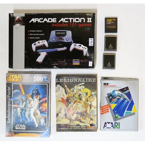 Vintage video/computer gaming equipment, comprising Atari games ...