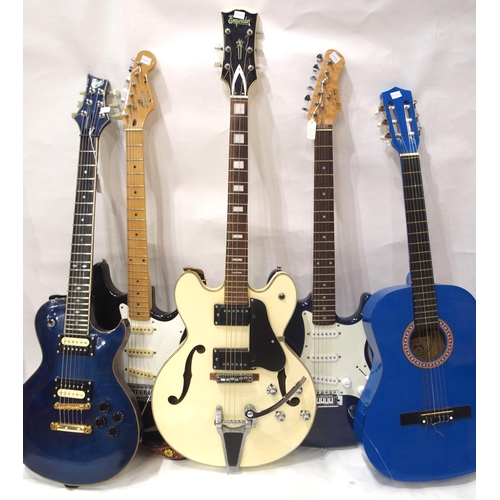 A lot comprising guitars and part guitars (5)