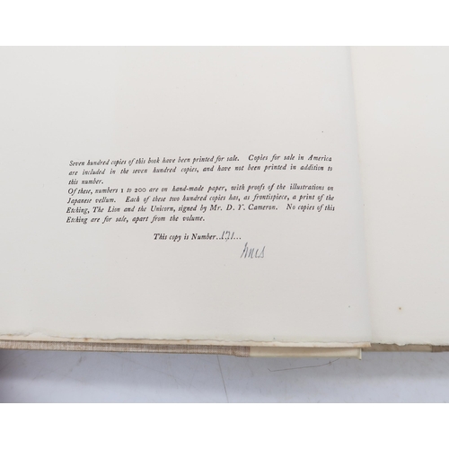 Rinder, Frank D.Y. Cameron: An Illustrated Catalogue of his Etched Work ...