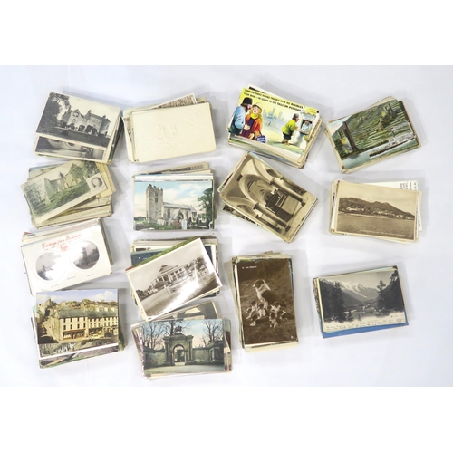 A large quantity of early-20th century tourist postcards, largely ...