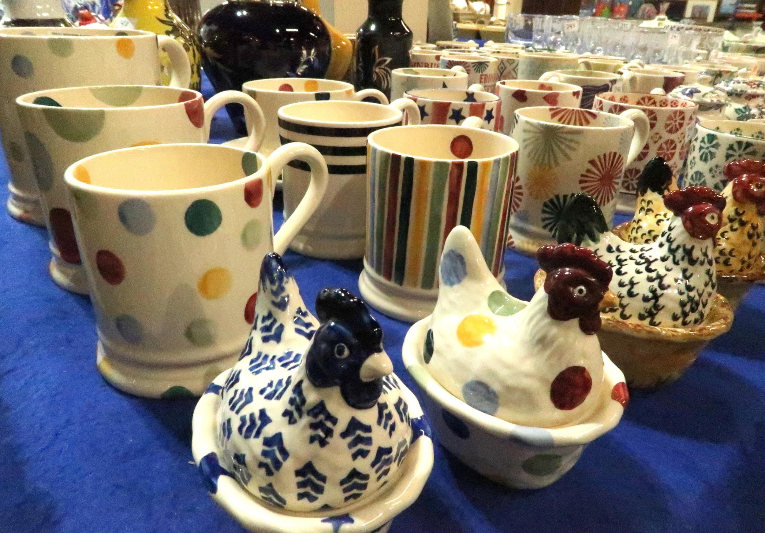 A collection of Emma Bridgewater ceramics including graduated set of ...
