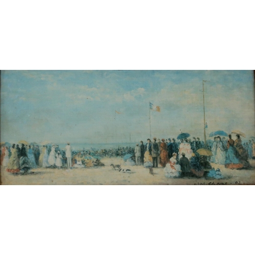 W.M.CHASE AFTER BOUDIN Trouville,print on canvas, 19 x 39cm