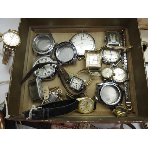 A Military pocket watch with black dial, pheon mark to the reverse ...