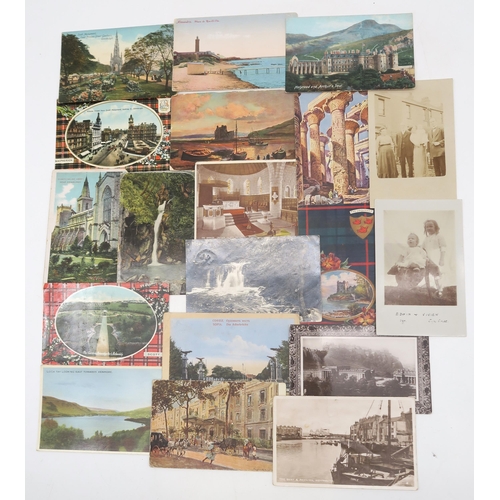 A collection of early to mid-20th century tourist postcards, to include ...