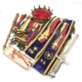 Masonic Order of the Eastern Star regalia, comprising ceremonial short ...