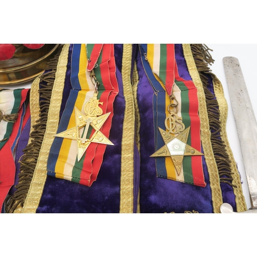 Masonic Order of the Eastern Star regalia, comprising ceremonial short ...