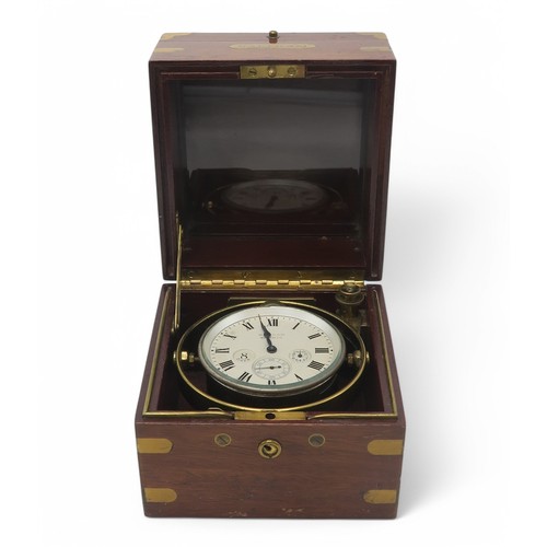 A MID-20th CENTURY U.S. NAVY WALTHAM 8-DAY MARINE CHRONOMETER The bowl ...