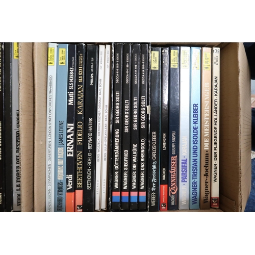 VINYL RECORDS 6 good boxes of c.120 classical music box sets and 2 good ...
