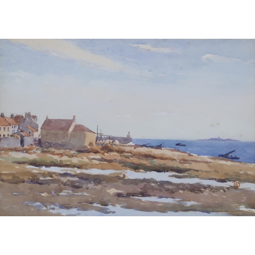 CHARLES RENNIE DOWELL RSW (SCOTTISH c.1876-1935) FIFE COAST Watercolour,