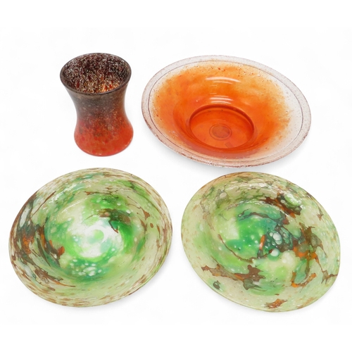 JOHN MONCRIEFF LTD, PERTH - MONART VASEin mottled orange, aventurine ...