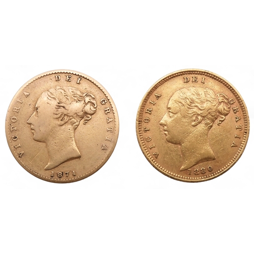 VICTORIA (1837-1901) 1/2 SOVEREIGN 1880Obverse Young head of Queen ...