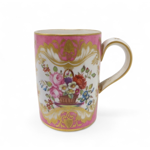 A Rockingham mug, the pink ground with floral decoration, a Herend pot ...