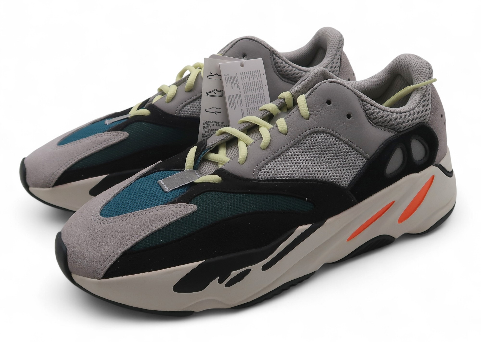 Adidas Yeezy Boost 700 wave Runner, solid grey and chalk white, UK 12, boxed