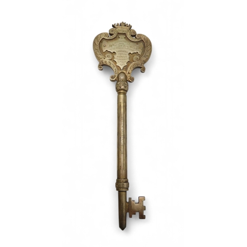 Local interest; a Scottish silver-gilt key, by J Cameron & Son, Glasgow ...