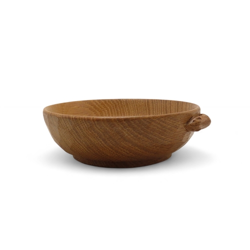 WORKSHOP OF ROBERT 'MOUSEMAN' THOMPSON, KILBURNan oak nut bowl, with ...