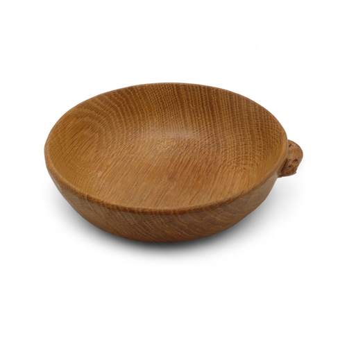 WORKSHOP OF ROBERT 'MOUSEMAN' THOMPSON, KILBURNan oak nut bowl, with ...