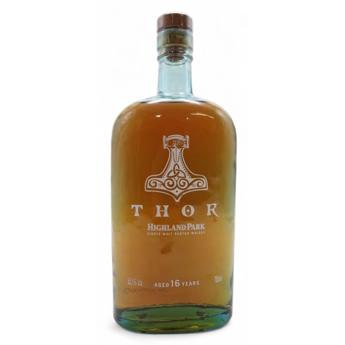 HIGHLAND PARK AGED 16 YEARS THOROne bottle of Thor single malt scotch ...