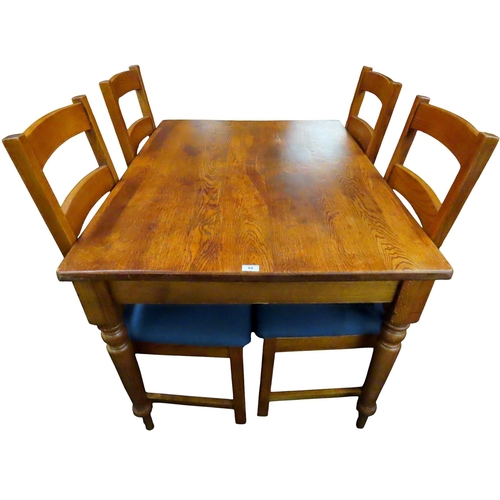 A contemporary farm house dining table, 78cm high x 122cm long x 90cm ...