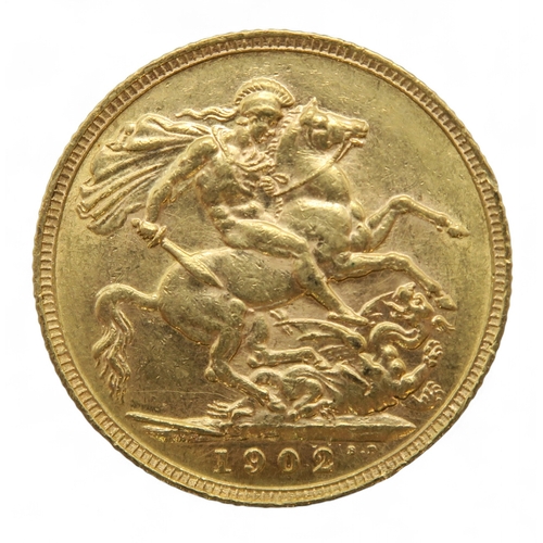 Edward VII (1901-1910) 1 Sovereign 1902 Obverse portrait of King Edward ...