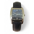 A BAUME & MERCIER AUTOMATICwith a two tone navy blue dial with silvered ...