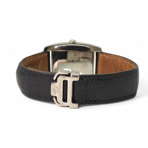 A BAUME & MERCIER AUTOMATICwith a two tone navy blue dial with silvered ...