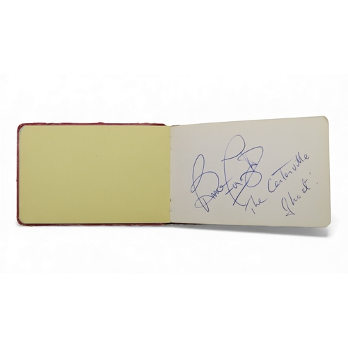 A small 20th century autograph album, with signatures to include Billy ...