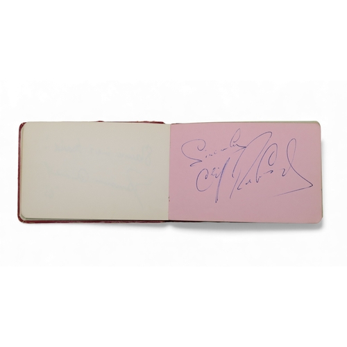 A small 20th century autograph album, with signatures to include Billy ...