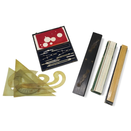 Assorted draughtsman's instruments, to include examples by W.H.H. Ltd ...