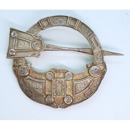 A silver finely detailed Hunterston Brooch replica by Hamish Dawson ...