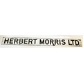 HERBERT MORRIS LTD ENAMEL SIGN. 51 x 5ins. Edge rusting, shot marks ...