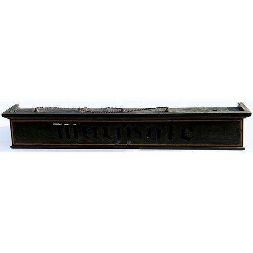 MAYPOLE DAIRY SHOP FRONT LIGHT BOX TYPE SIGN. 59.5ins long. Large ...