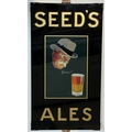 SEEDS ALES PUB SLATE SIGN. 20 x 11ins. An absolutely superb pub slate ...