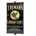 TRUMANS LONDON STOUT SLATE PUB SIGN. 11 x 20ins. Glazed slate - very ...