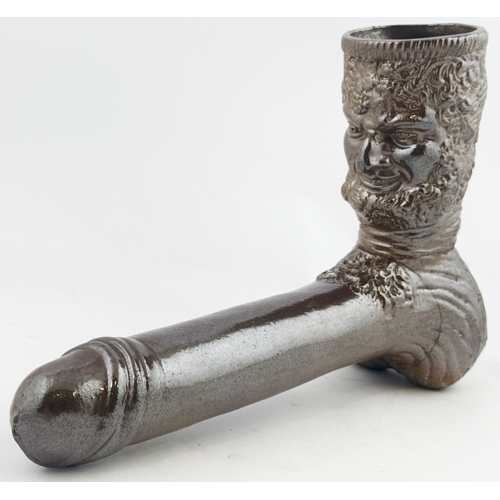 NOVELTY PHALLUS SHAPED DRINKING VESSEL. 11ins long. Very well modelled ...