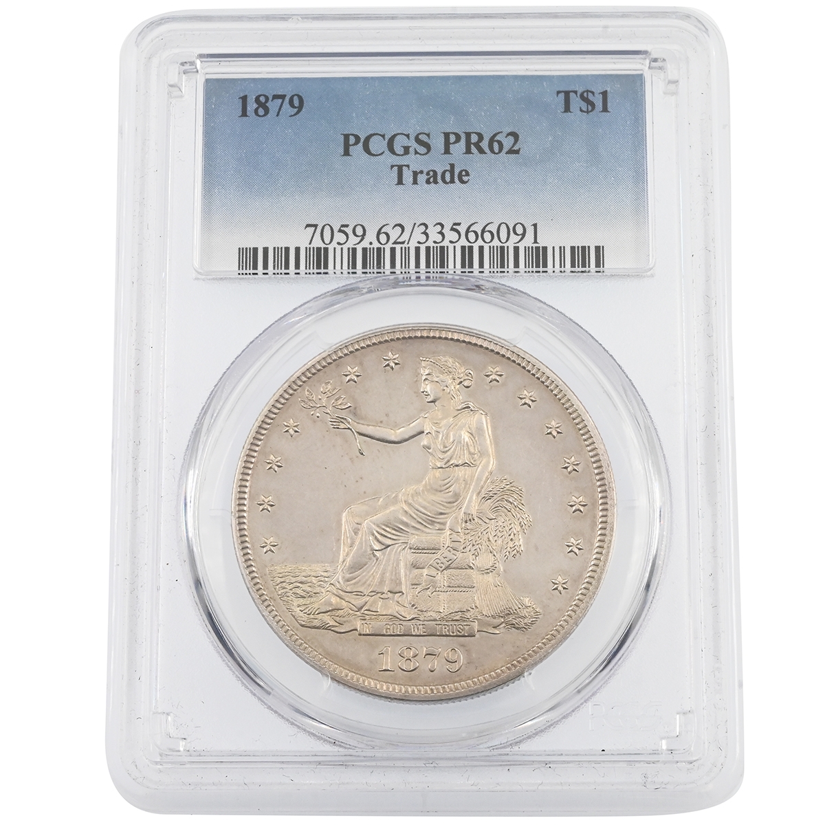 1879 United States silver proof Trade $1 Dollar graded PR62 by PCGS (KM ...