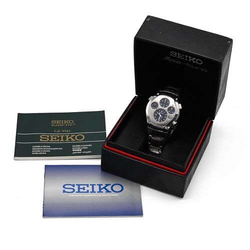 Seiko Sportura Kinetic 100m Chronograph wristwatch Cal. 9T82. Stainless ...