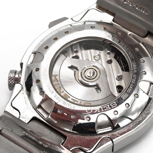 Seiko Sportura Kinetic 100m Chronograph wristwatch Cal. 9T82. Stainless ...