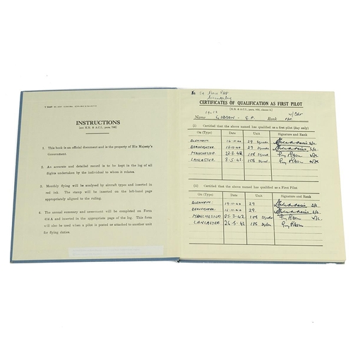 Wing Commander Guy Gibson's Royal Air Force Pilot's Flying Log Book No ...