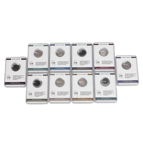 Ten (10) Roman silver and bronze coins in Coins & History Foundation ...