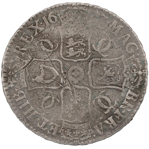 1673 Charles II silver Crown, 'B' over R' in 'BR', edge overstruck (S ...