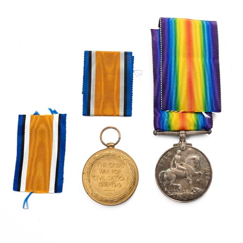 Two WW1 medals, Great War & Victory medal, presented to 2nd Lieut A. L ...